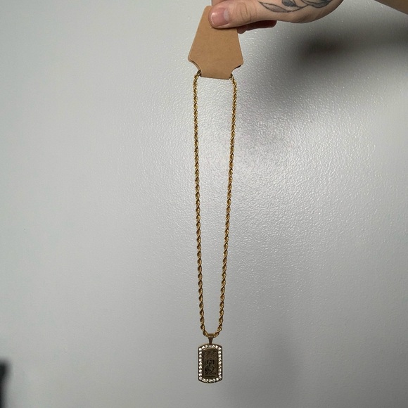 Accessories | Gold Plated Virgin Mary Twisted Curb Rope Chain | Poshmark